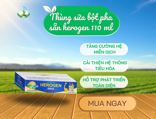 Thùng sữa bột pha sẵn herogen 110 ml